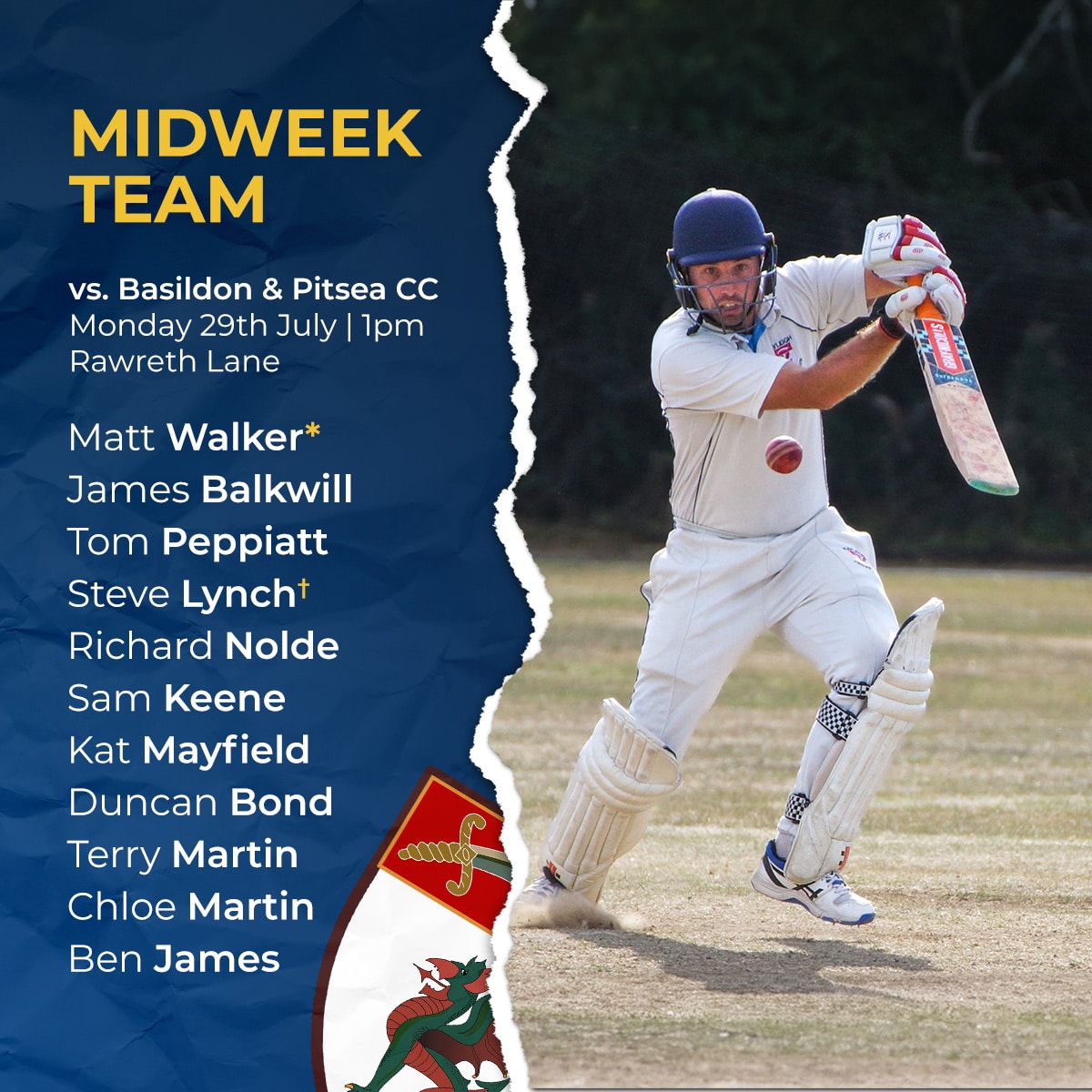 Match Report - Midweek XI vs. Basildon (29th July) - Rayleigh Cricket Club